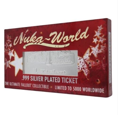 Fallout Nuka-World Silver Replica Entry Ticket – 24-7 Games & Collectables