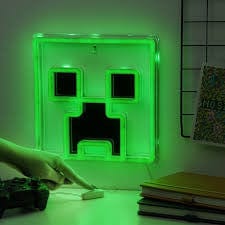 Minecraft Creeper Wall Mounted LED Neon Light By Paladone – 24-7 Games ...