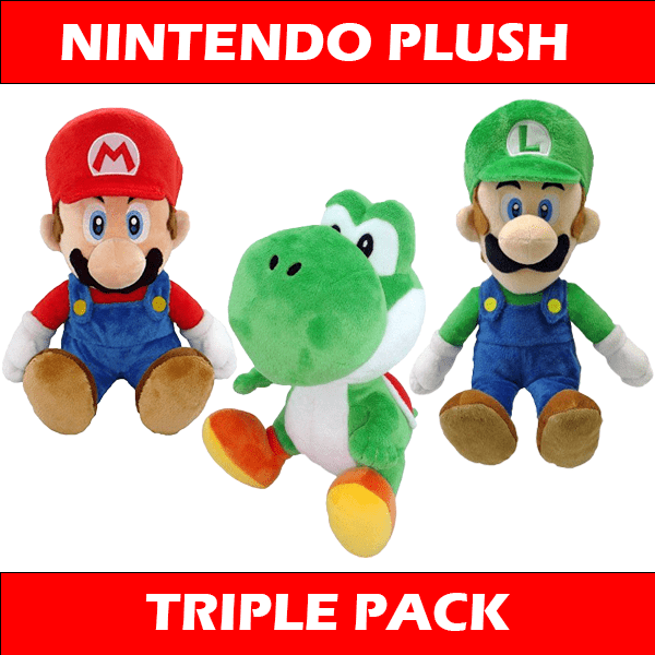 Official World of Nintendo Mario Series 2 Triple Pack Plush Cuddly Toy ...
