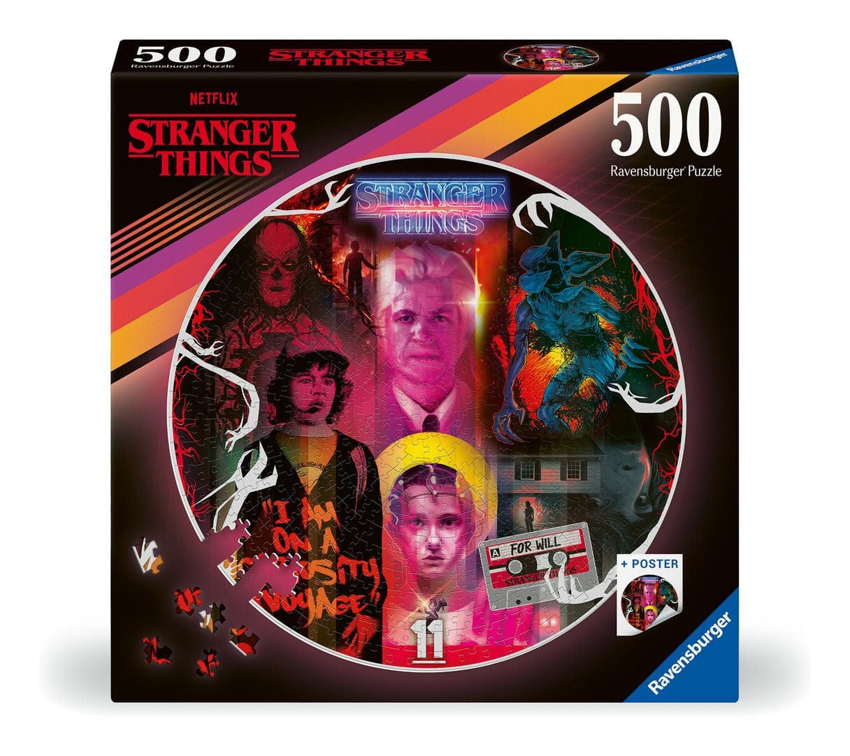 Ravensburger Stranger Things Circular 500 Piece Jigsaw Puzzle – 24-7 ...