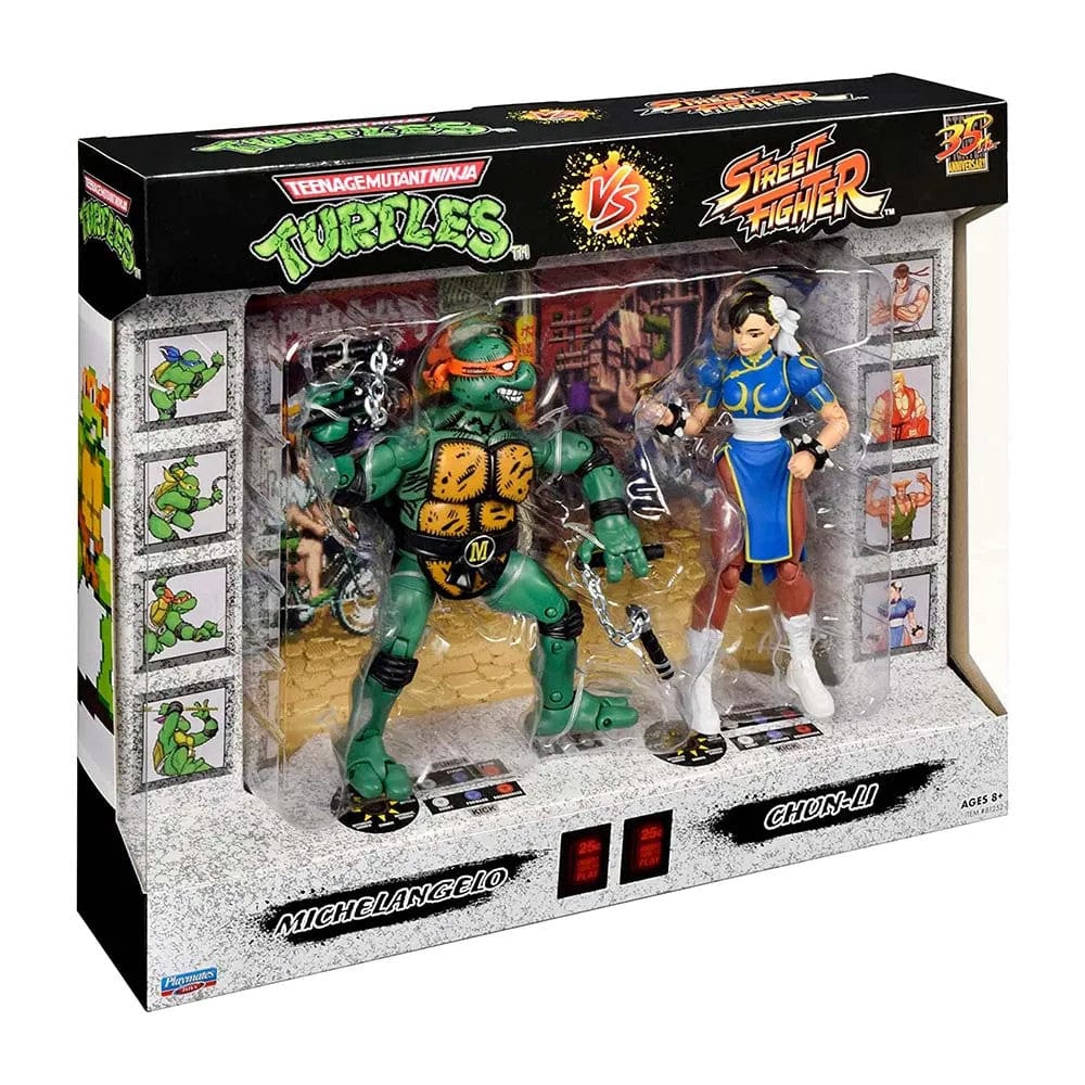 Teenage Mutant Ninja Turtles X Street Fighter Michelangelo VS Chun-Li ...